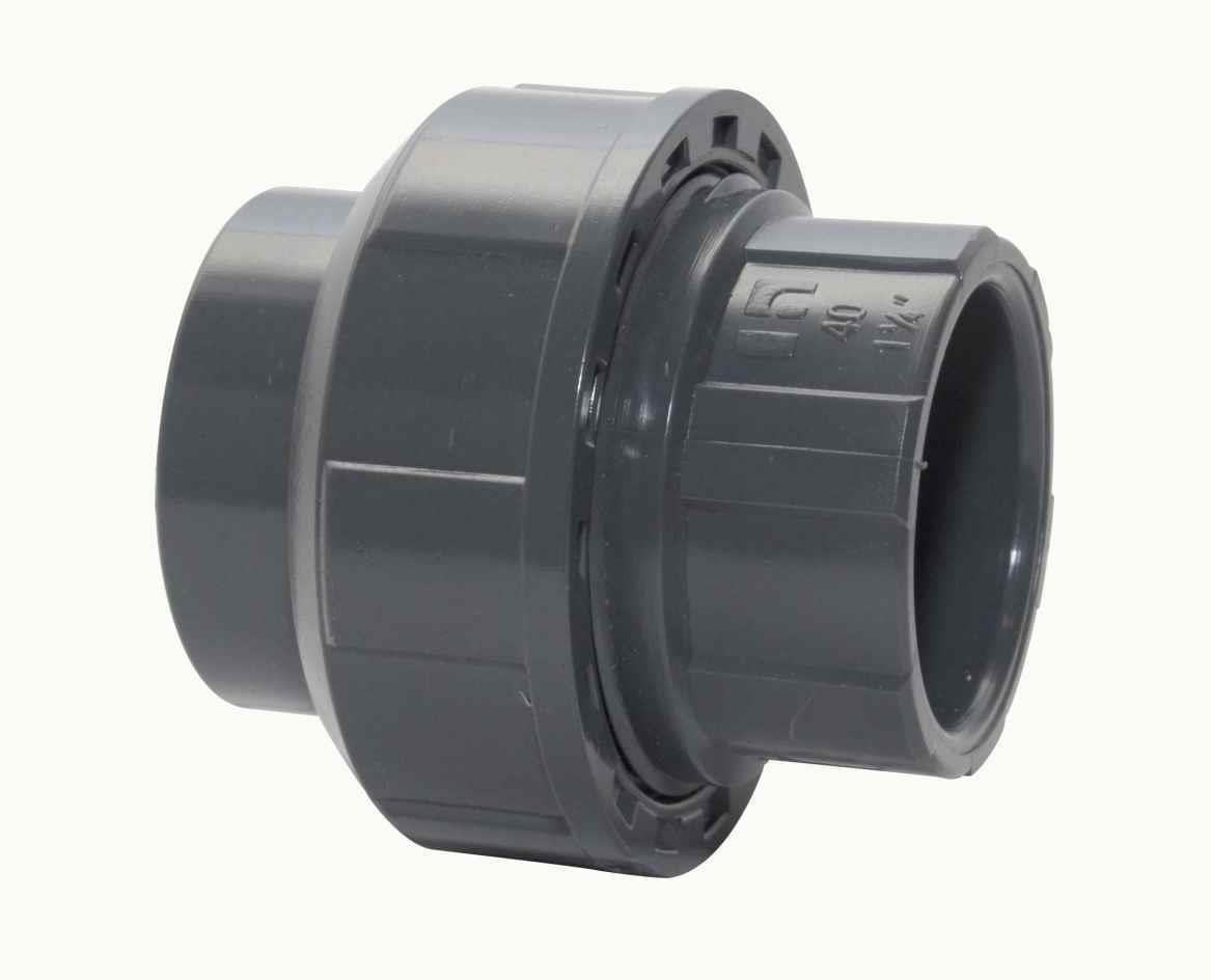 Polarstock | Unión 3 piezas PVC presión encolar Hembra-Hembra Ø40mm